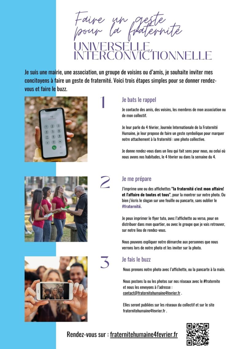 Fraternité humaine : Journée mondiale du 4 février